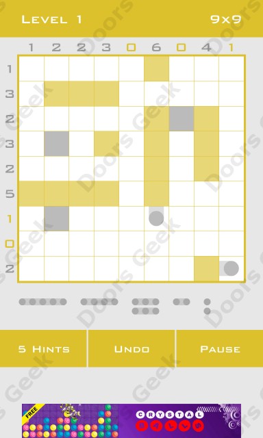 Logic Dots [9x9] Level 1 Solution ~ Doors Geek